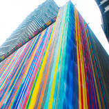 Colorful & Striped Massive Mural on a Miami’s Building Facade – Fubiz Media