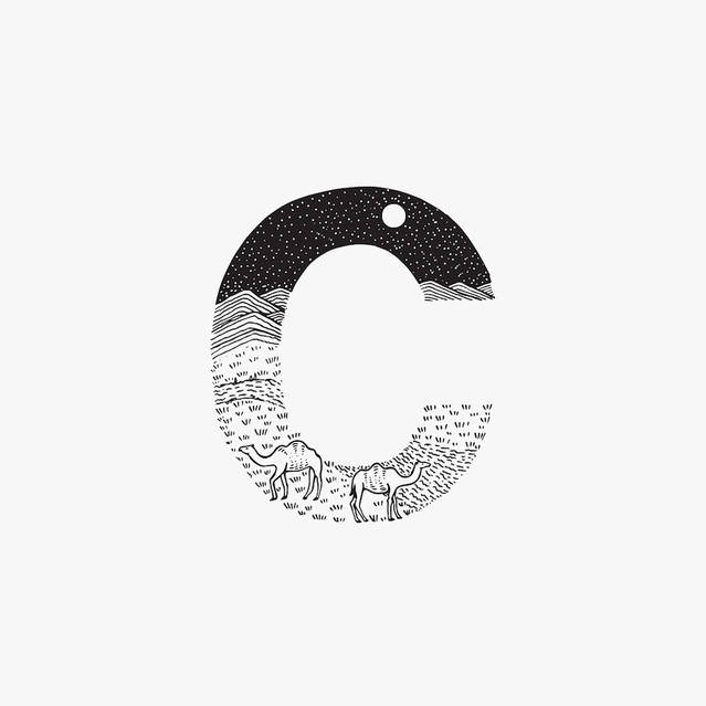 Creative Black and White Animal Alphabet – Fubiz Media