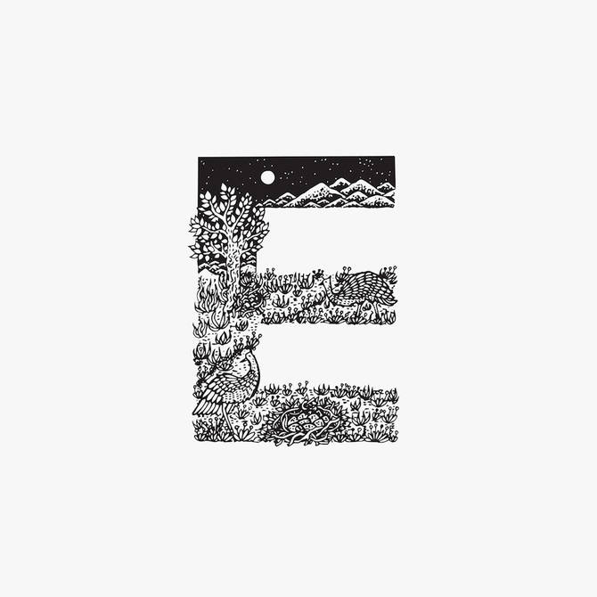 Creative Black and White Animal Alphabet – Fubiz Media