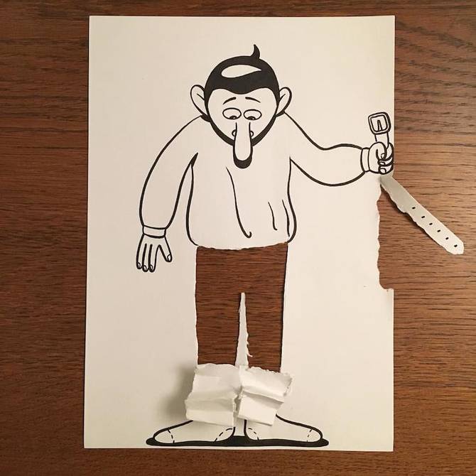 Inventive and Hilarious 3D Paper Cuts – Fubiz Media