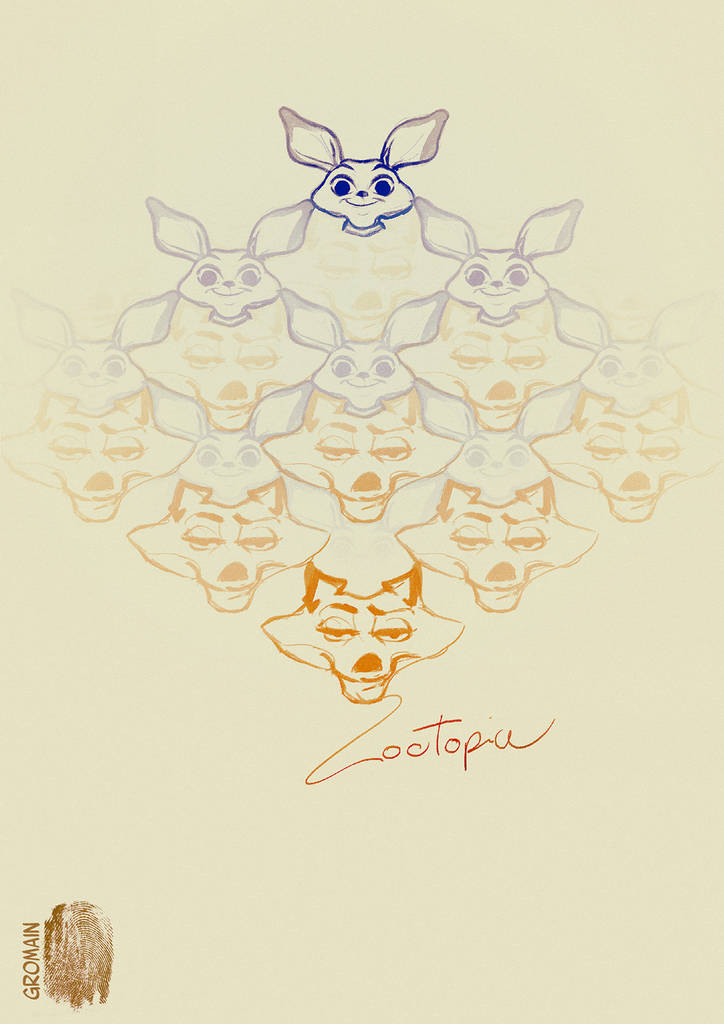 Illustrative Posters in Tribute to Disney Characters and Escher’s Art ...