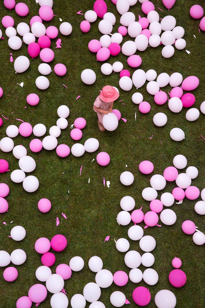 Beautiful Ceiling of Pink Balloons in a French Hotel – Fubiz Media