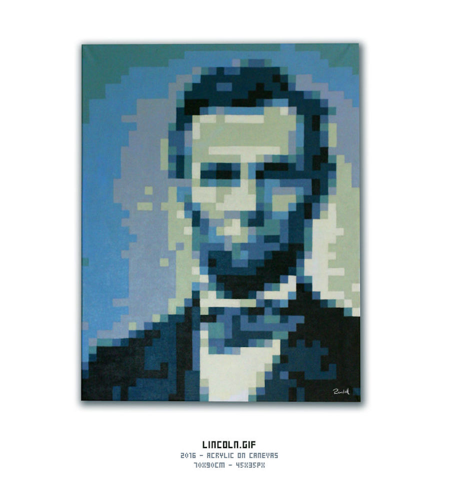 Pixelated Painted Portraits of Icons – Fubiz Media