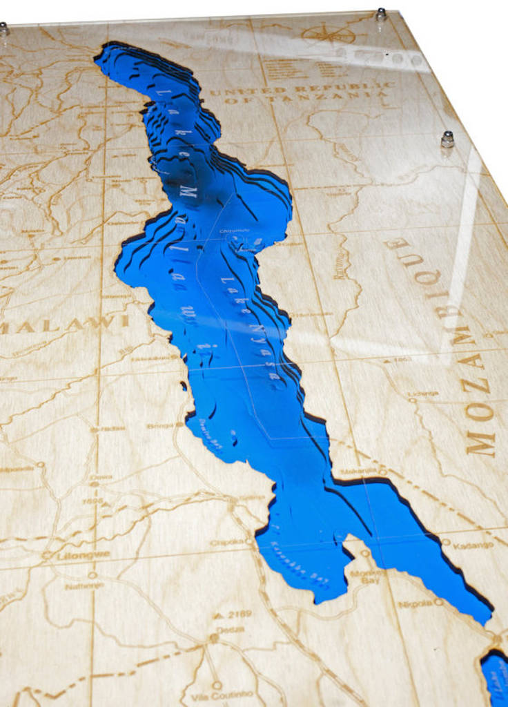 Stunning 3D Laser Engraved Lake Maps From Wood and Aluminium – Fubiz Media