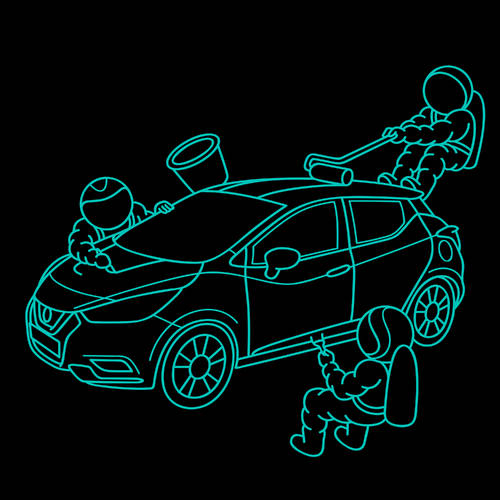 Colorful & Funny Nissan Micra Illustrations by Elia Colombo – Fubiz Media