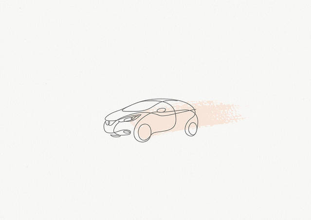 A New Nissan Micra Drawn in One Line – Fubiz Media