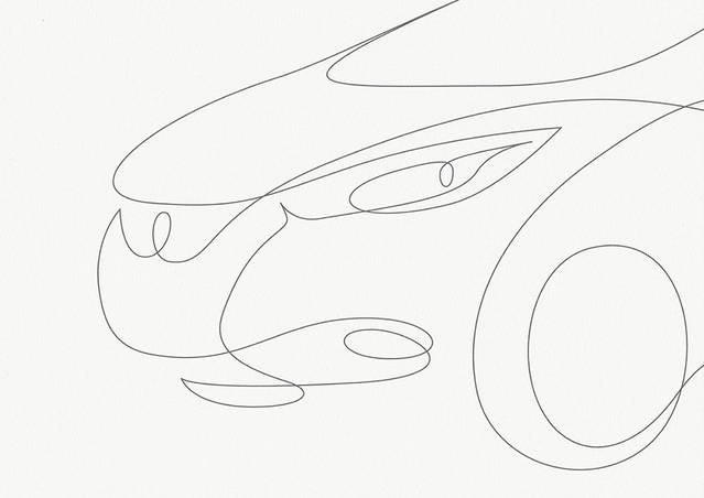 A New Nissan Micra Drawn in One Line – Fubiz Media