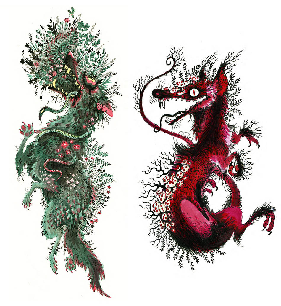 Original Greenery Monsters Illustrations by Holly Lucero – Fubiz Media