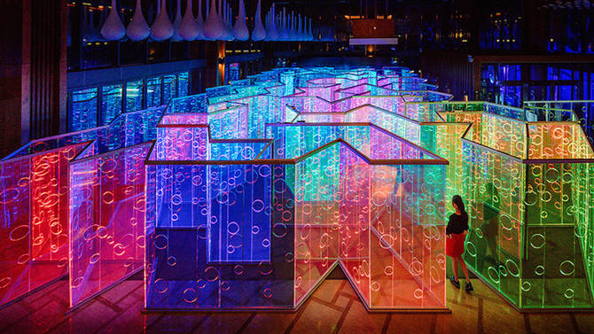 Colorful & Illuminated Labyrinthe in China – Fubiz Media