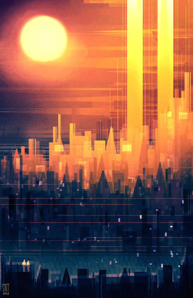 Geometric and Colorful 2D Illustrations of Cities – Fubiz Media