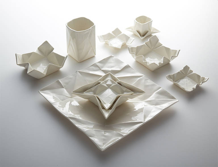 Creative Origami-Shaped Ceramic Tableware and Glasses – Fubiz Media
