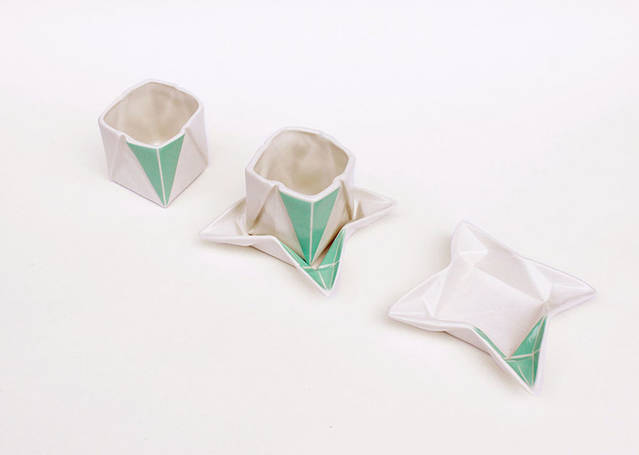 Creative Origami-Shaped Ceramic Tableware and Glasses – Fubiz Media