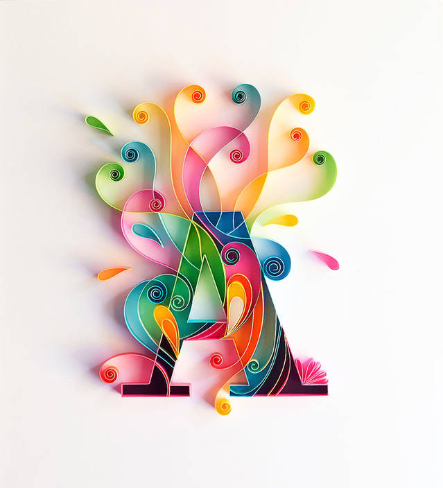 Creative and Multicolored Paper Typography by Sabeena Karnik – Fubiz Media