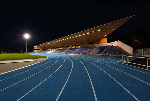 Graphic Stadium Renewal in Estonia by KAMP Arhitektid – Fubiz Media