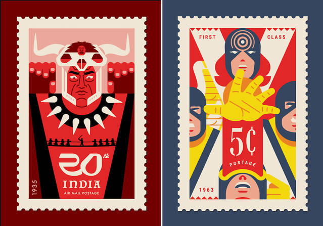 Stamps Created with 80’s Pop Culture References – Fubiz Media
