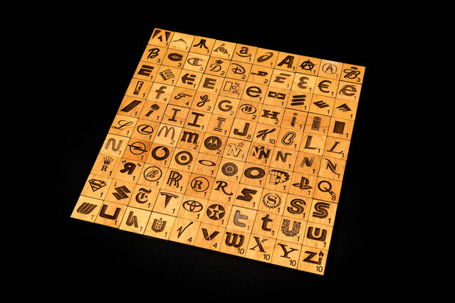 Wooden Scrabble Imagined with Brand Logos – Fubiz Media
