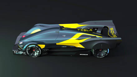 All-Electric Racing Le mans Car concepts by Tesla – Fubiz Media