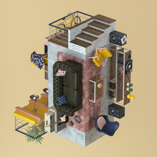 Amusing Gravity-Defying 3D Rooms – Fubiz Media
