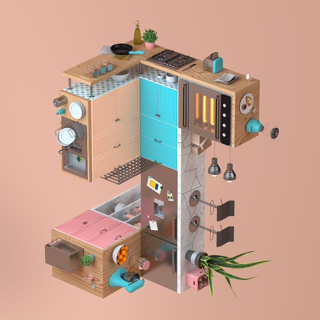 Amusing Gravity-Defying 3D Rooms – Fubiz Media