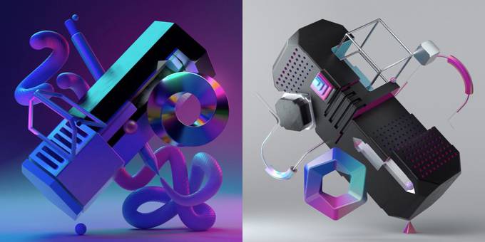 Colorful Animated 3D Art by Vincent Viriot – Fubiz Media