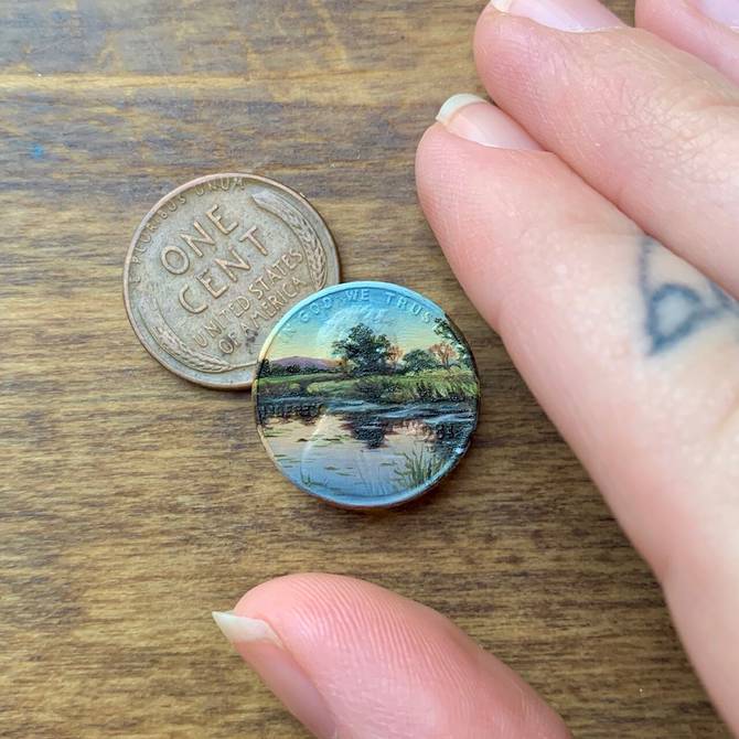 Realistic Paintings on Pennies – Fubiz Media